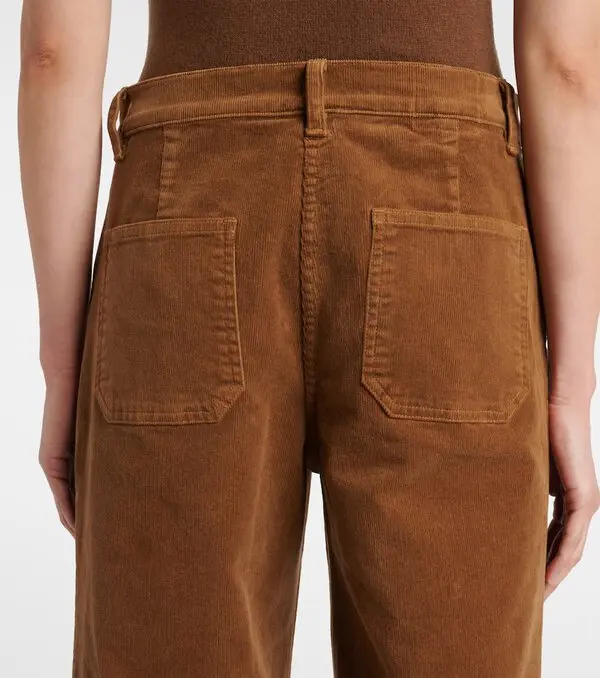 NILI LOTAN Florence High-rise Corduroy Flared Pants - Brown