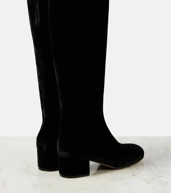 GIANVITO ROSSI Joelle 45 Velvet Knee-high Boots