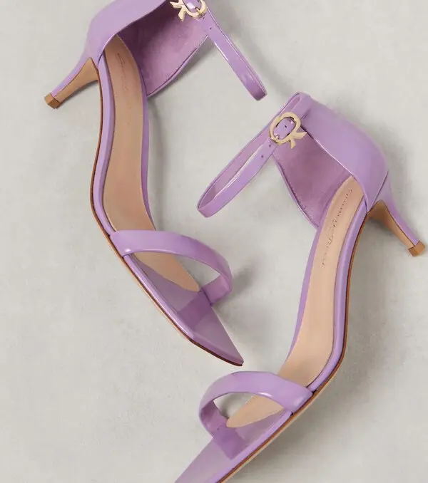 GIANVITO ROSSI Rhys 55 Patent Leather Sandals - Purple