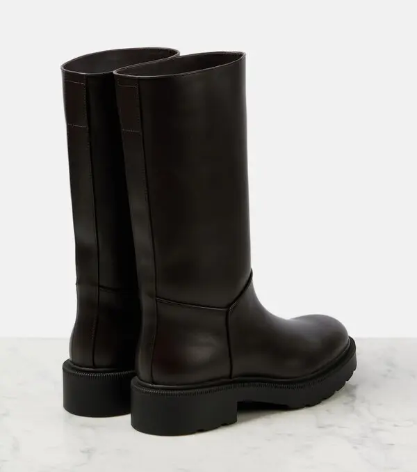 THE ROW Nobilis Leather Boots - Brown