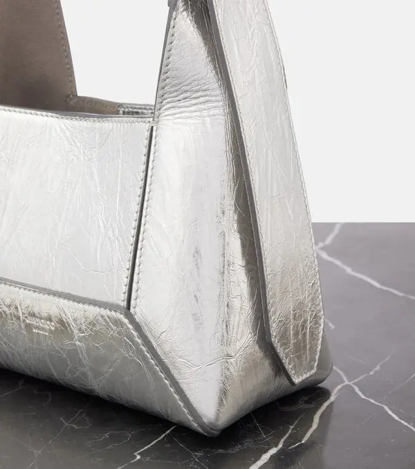 JIMMY CHOO Diamond Small Leather Shoulder Bag - Black