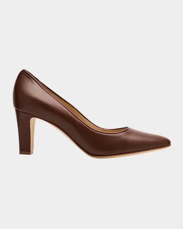 manolo blahnik - Manolo Blahnik Skiotto Leather Pumps