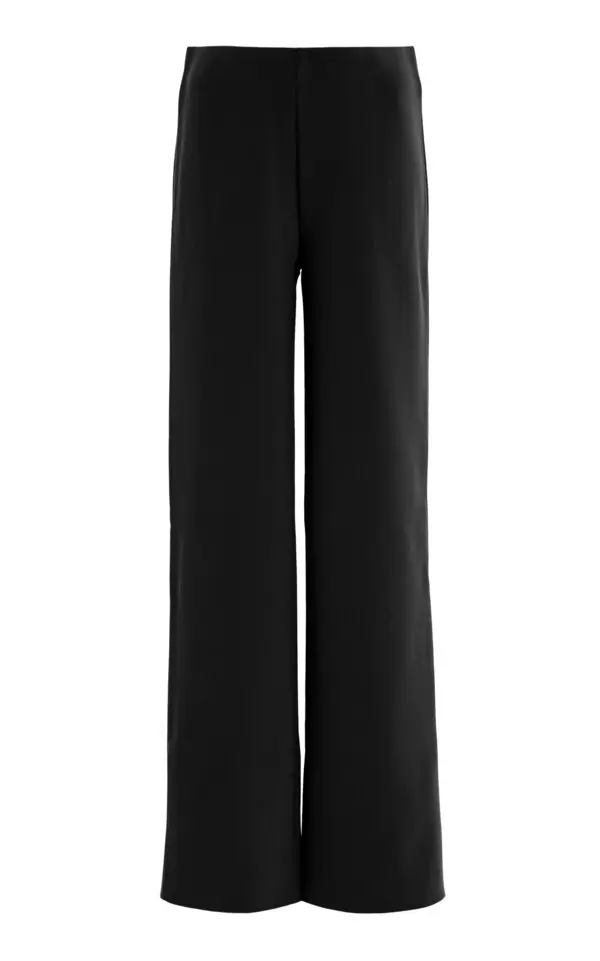 BIRROT Bonded Crepe Straight-leg Trousers