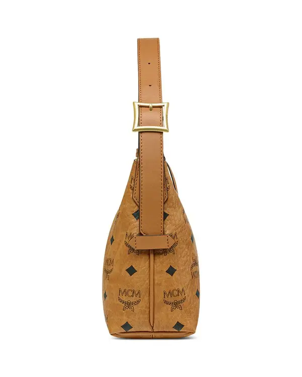 Mcm Aren Vi Small Hobo Bag - Cognac
