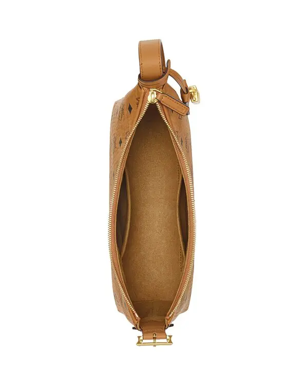 Mcm Aren Vi Small Hobo Bag - Cognac
