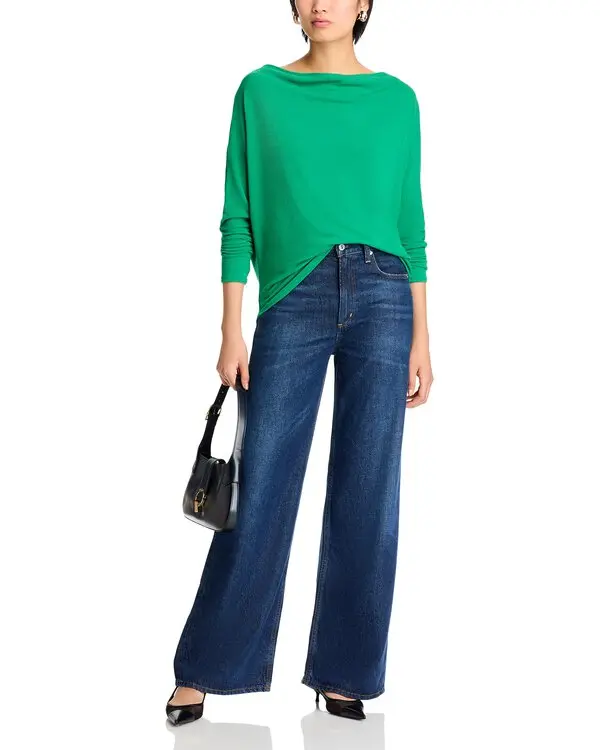 SIX FIFTY Boatneck Long Sleeve Top - Green