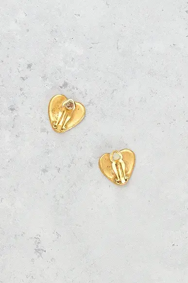 Chanel 1995 Heart Clip-on Earrings