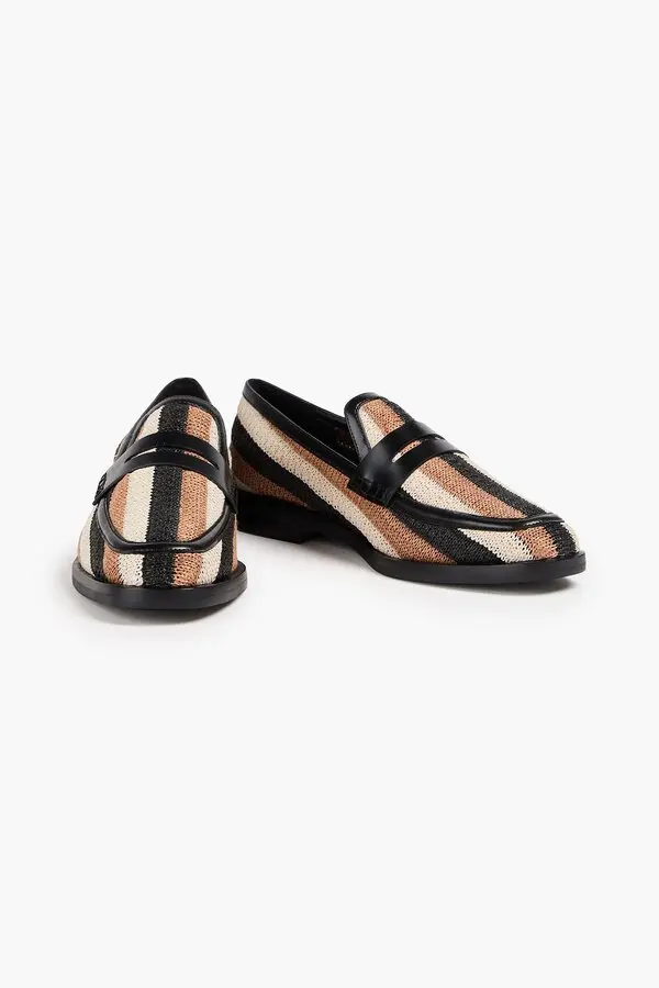 3.1 Phillip Lim Alexa Striped Knitted Loafers