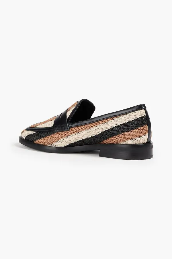 3.1 Phillip Lim Alexa Striped Knitted Loafers