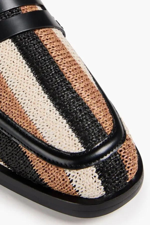 3.1 Phillip Lim Alexa Striped Knitted Loafers