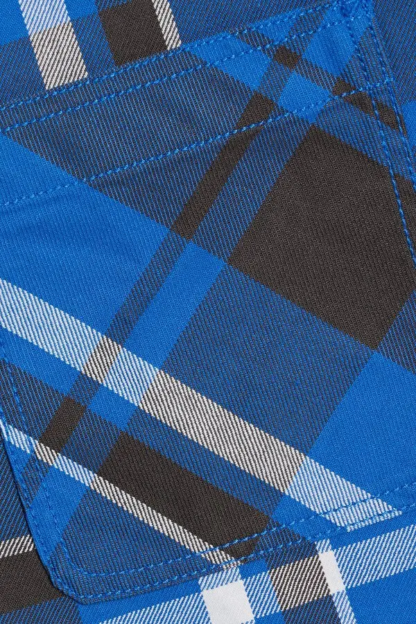ALEX MILL Checked Cottontwill Shirt - Royal Blue