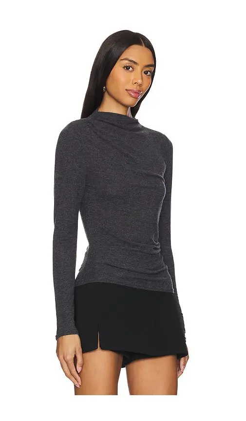 Rails Joelle Mockneck Top - Charcoal
