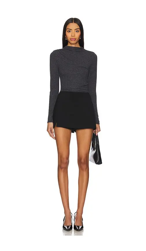 Rails Joelle Mockneck Top - Charcoal