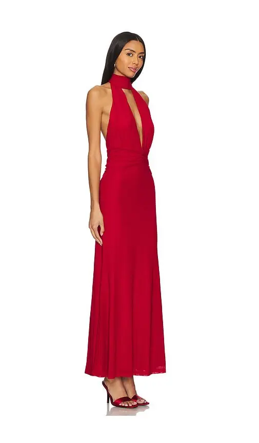 RUNAWAY THE LABEL Antoine Maxi Dress - Cherry