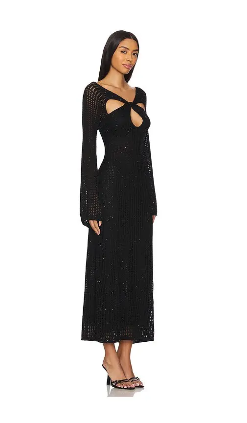 knee length dresses for ladies Runaway The Label BENITO Sequin Midi Semi Formal Dress
