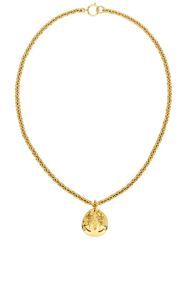 Chanel 1994 Coco Mark Necklace - Gold