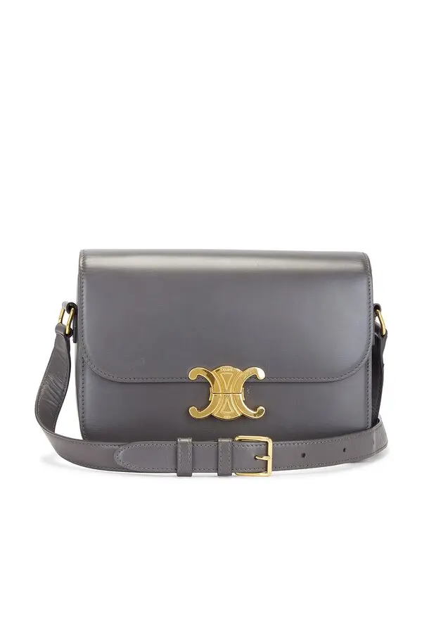 Celine Triomphe Shoulder Bag - Grey
