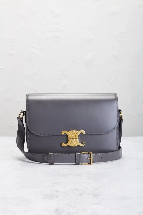 Celine Triomphe Shoulder Bag - Grey