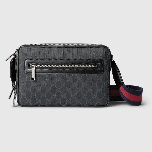 Gucci Gg Supreme Medium Crossbody Bag - Black | Editorialist