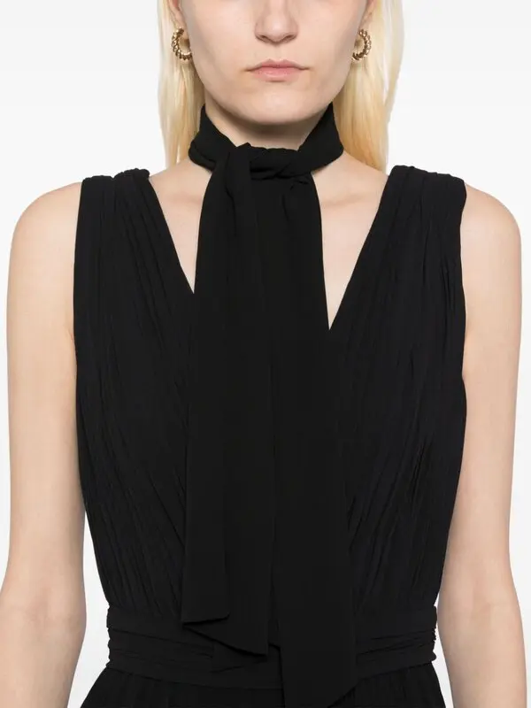SAIID KOBEISY Pleated Lace Dress