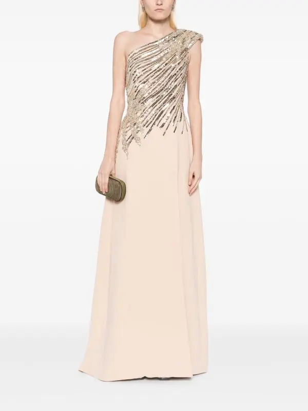 SAIID KOBEISY One-shoulder Gown - Neutrals
