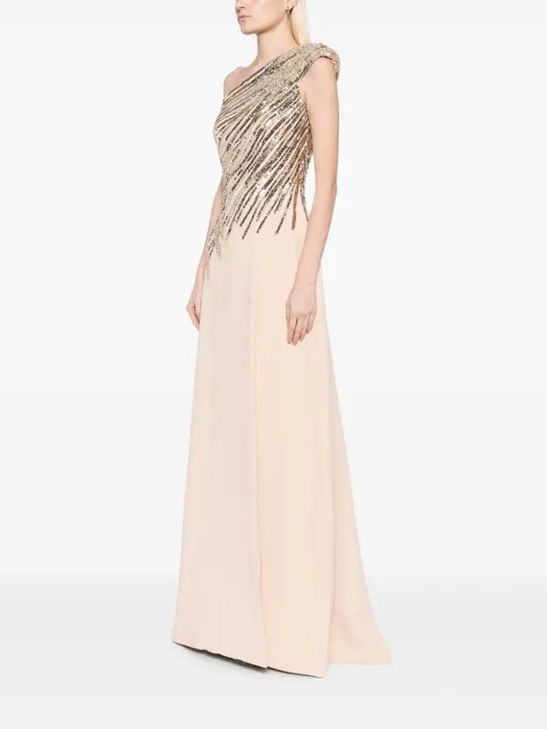 SAIID KOBEISY One-shoulder Gown - Neutrals