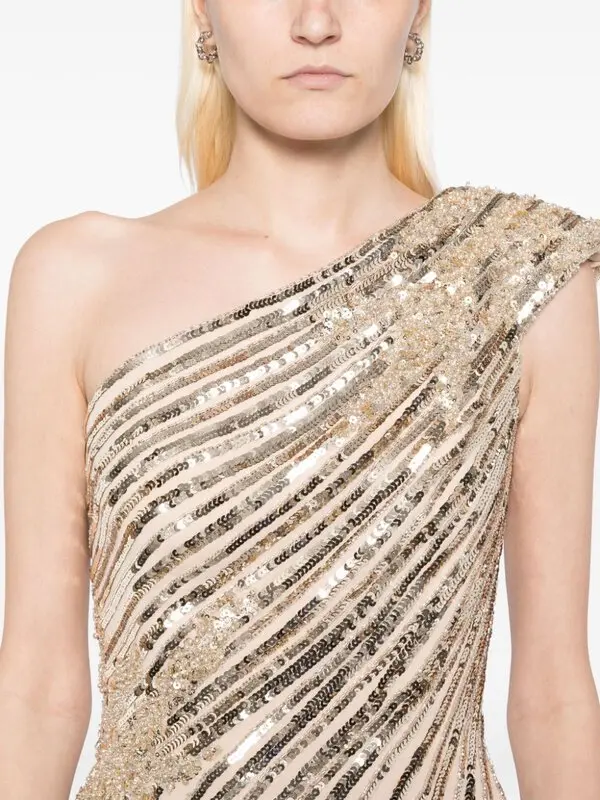 SAIID KOBEISY One-shoulder Gown - Neutrals