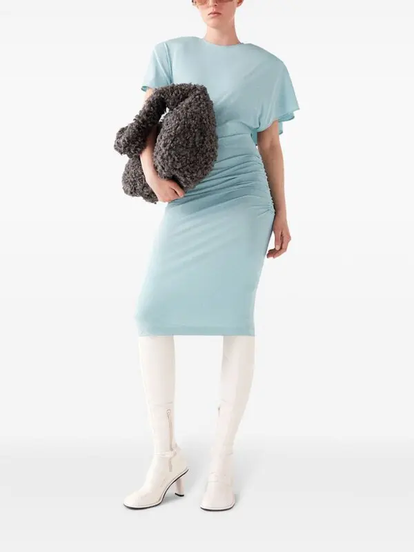 Stella McCartney Padded-shoulder Midi Dress