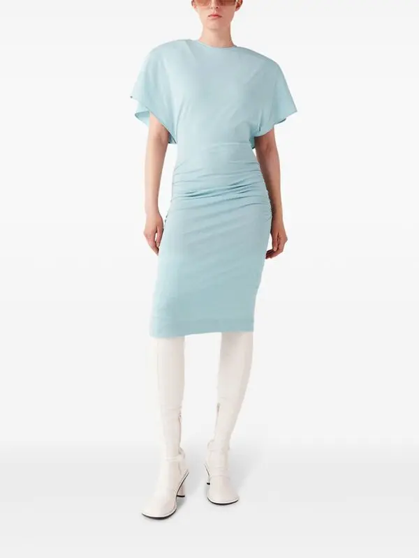 Stella McCartney Padded-shoulder Midi Dress