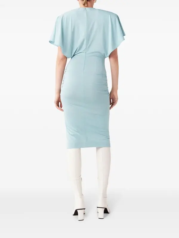 Stella McCartney Padded-shoulder Midi Dress
