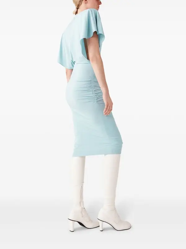 Stella McCartney Padded-shoulder Midi Dress