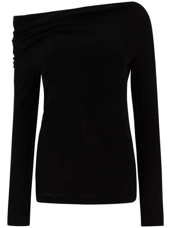 Givenchy Asymmetric Draped Top - Black