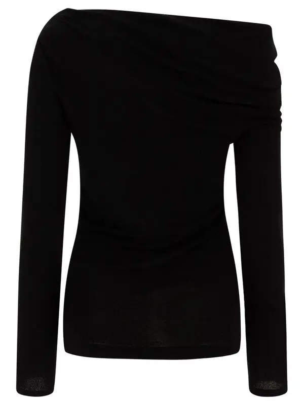 Givenchy Asymmetric Draped Top - Black