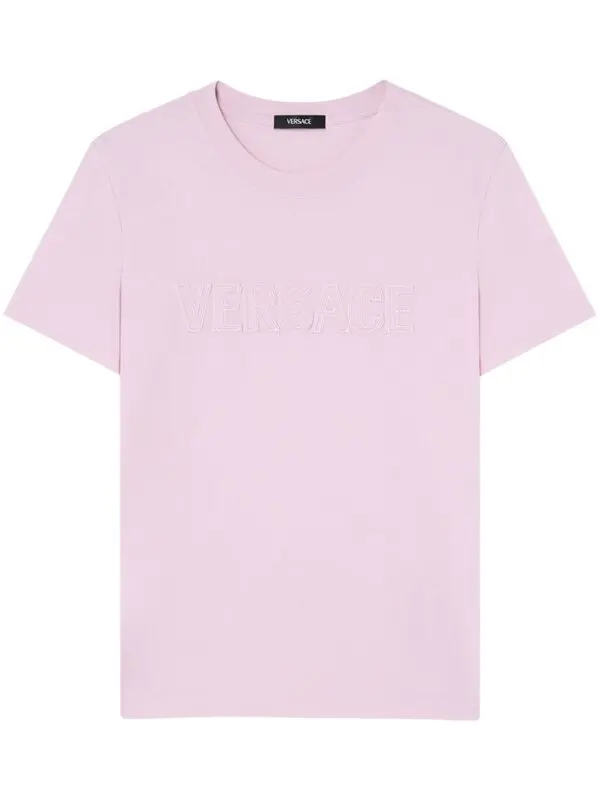 Versace Logo-embroidered T-shirt