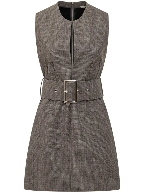 Stella McCartney Belted Mini Dress - Brown