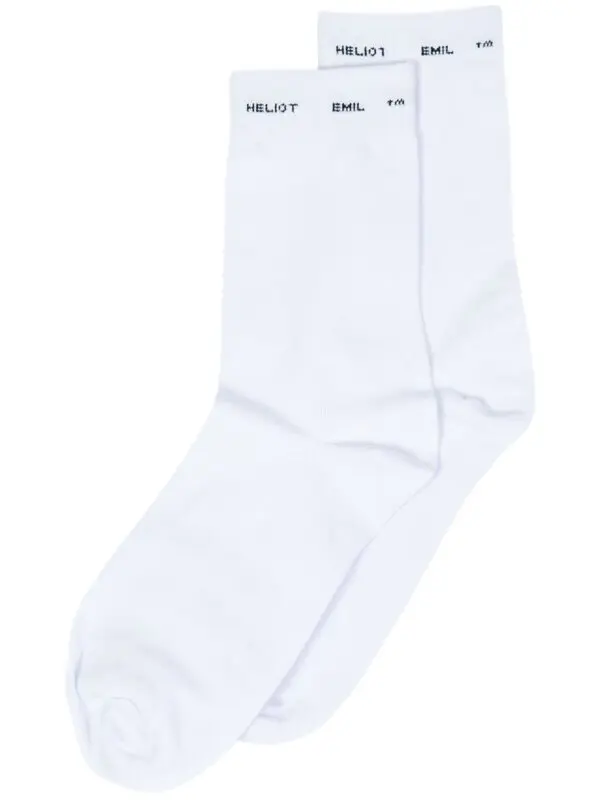 HELIOT EMIL Polarize Mid-calf Socks - White