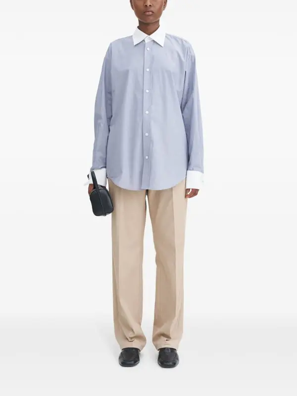 Filippa K Cotton Tuxedo Shirt - Blue