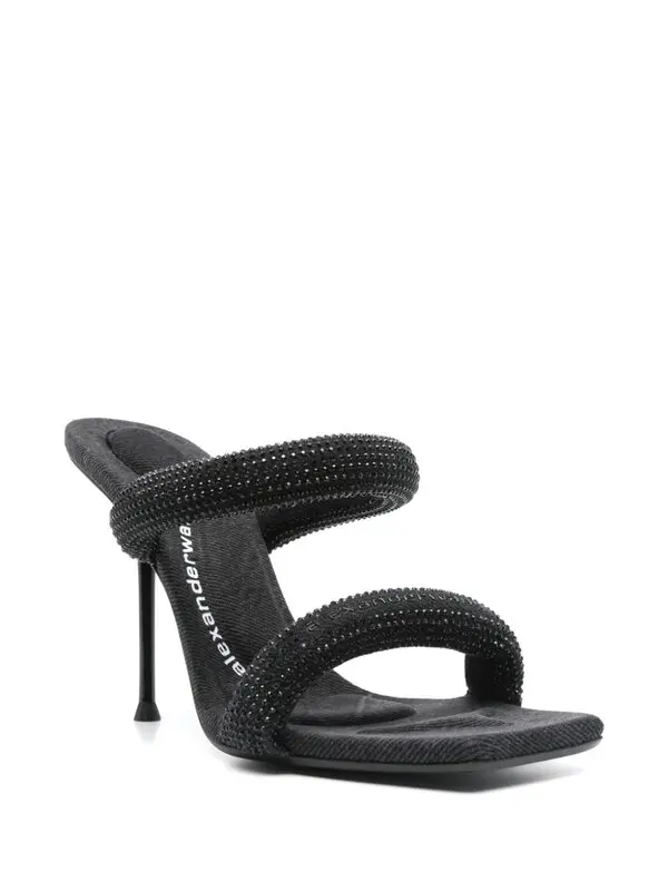 Alexander Wang 105mm Julie Tubular Sandals - Black