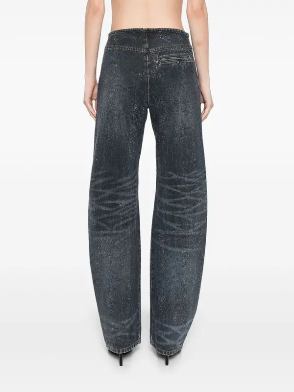 Alexander Wang Rhinestone-embellished Jeans - Blue