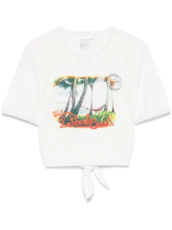 Christopher Esber Lambada Sands Crop Top - White