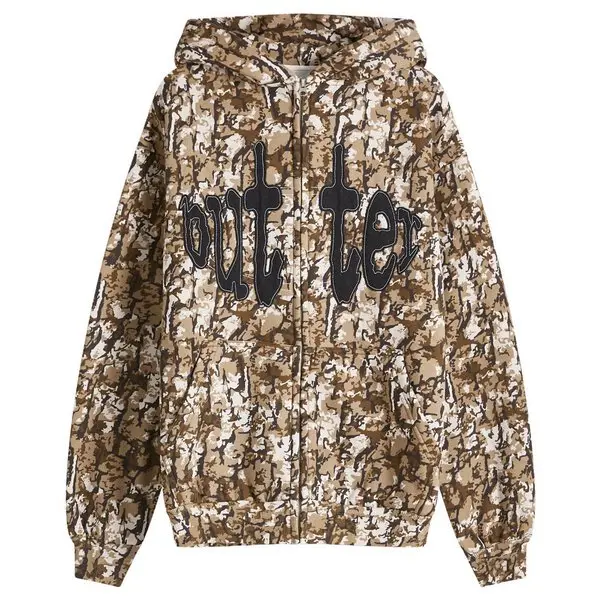 BUTTER GOODS Frenzy Zip Hoodie - Tan Camo
