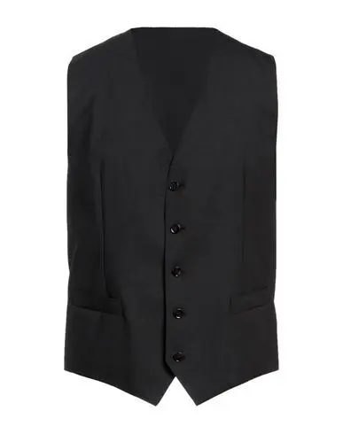 Dolce & Gabbana Tailored Vest In Virgin Wool Blend - Charcoal