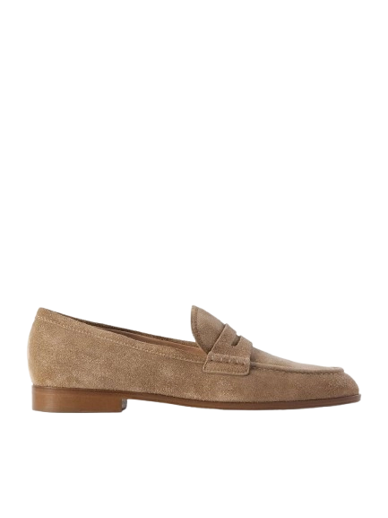 GIANVITO ROSSI Georgie Suede Loafers - Brown