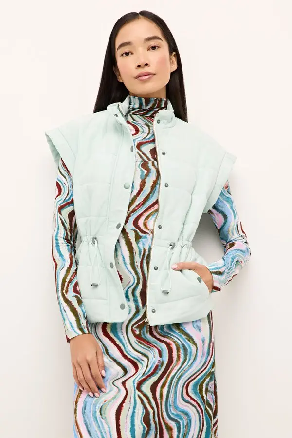 MARIE OLIVER Lyndon Vest - Seafoam
