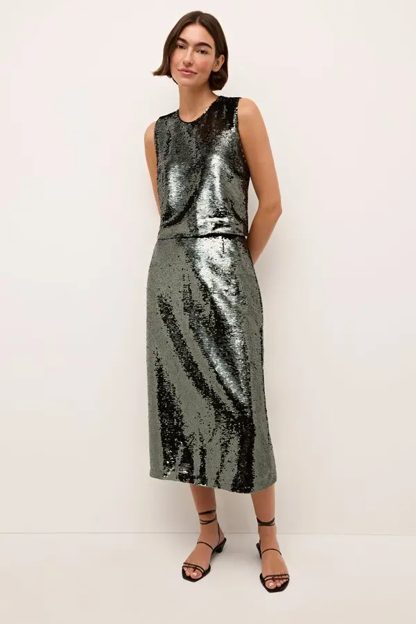 MARIE OLIVER Davis Sequin Top - Rosin