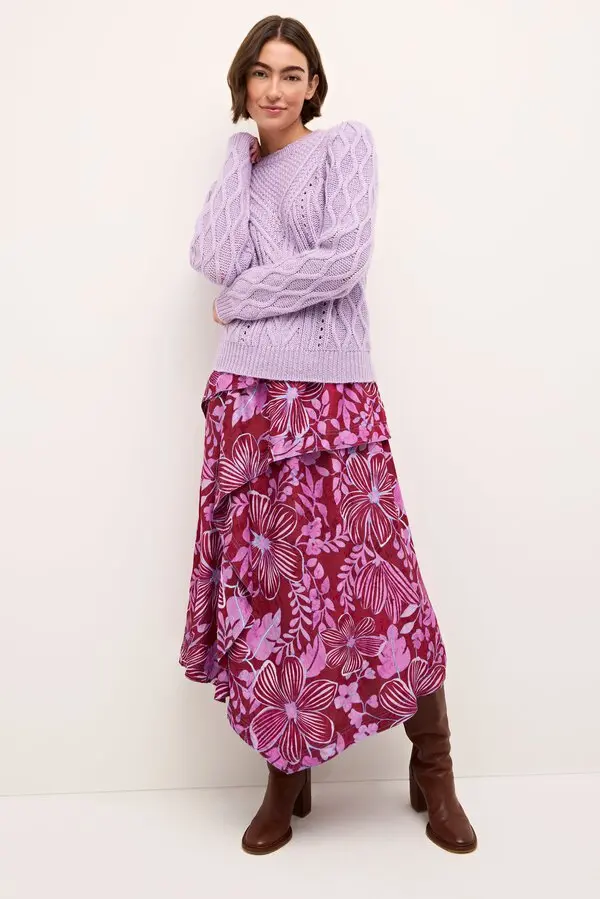 MARIE OLIVER Felicia Cable-knit Sweater - Lavender
