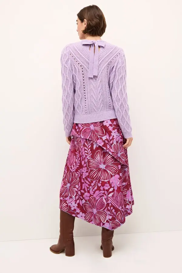 MARIE OLIVER Felicia Cable-knit Sweater - Lavender