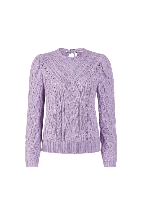 MARIE OLIVER Felicia Cable-knit Sweater - Lavender