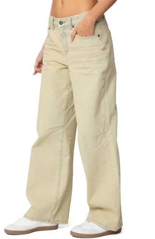 EDIKTED Washed Low Rise Boyfriend Jeans