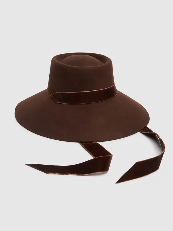 Lack Of Color Paloma Midi Felt Hat - Ebony | Editorialist display picture 2